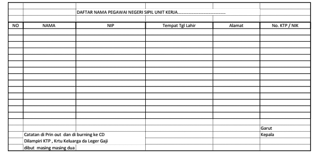 Contoh Format Isian Blanko BPJS - Contoh Format