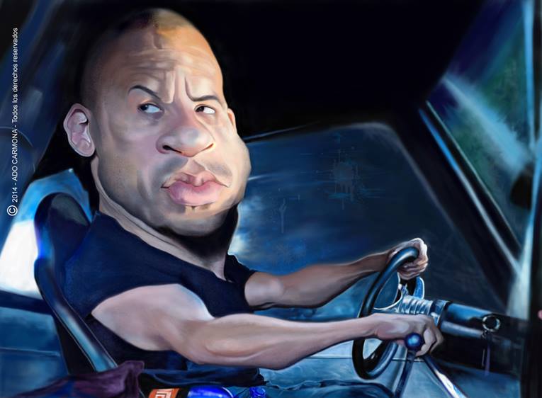 Ado Carmona Caricaturas: Caricatura de Dominic Toretto Ado Carmona Caricaturas: Caricatura de Dominic Toretto