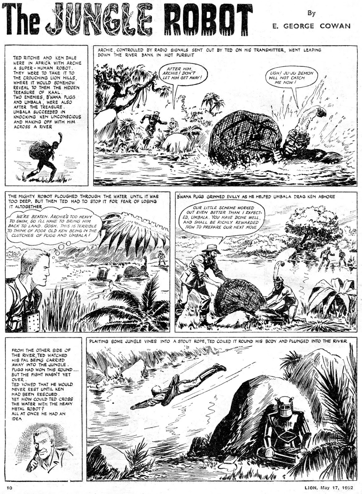 CRIVENS! COMICS & STUFF!: PART SIX OF LION'S ROBOT ARCHIE: THE JUNGLE ...