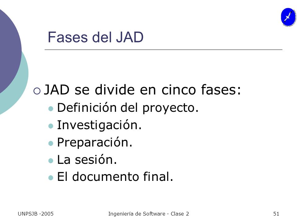 Metodología de desarrollo Joint Application Design (JAD) y FPA.: Método JAD