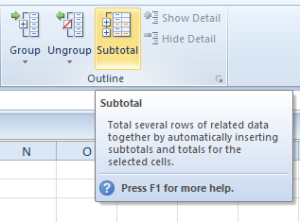 Aplikasi Komputer Akuntansi-S1: Cara Membuat Subtotal di Microsoft ...
