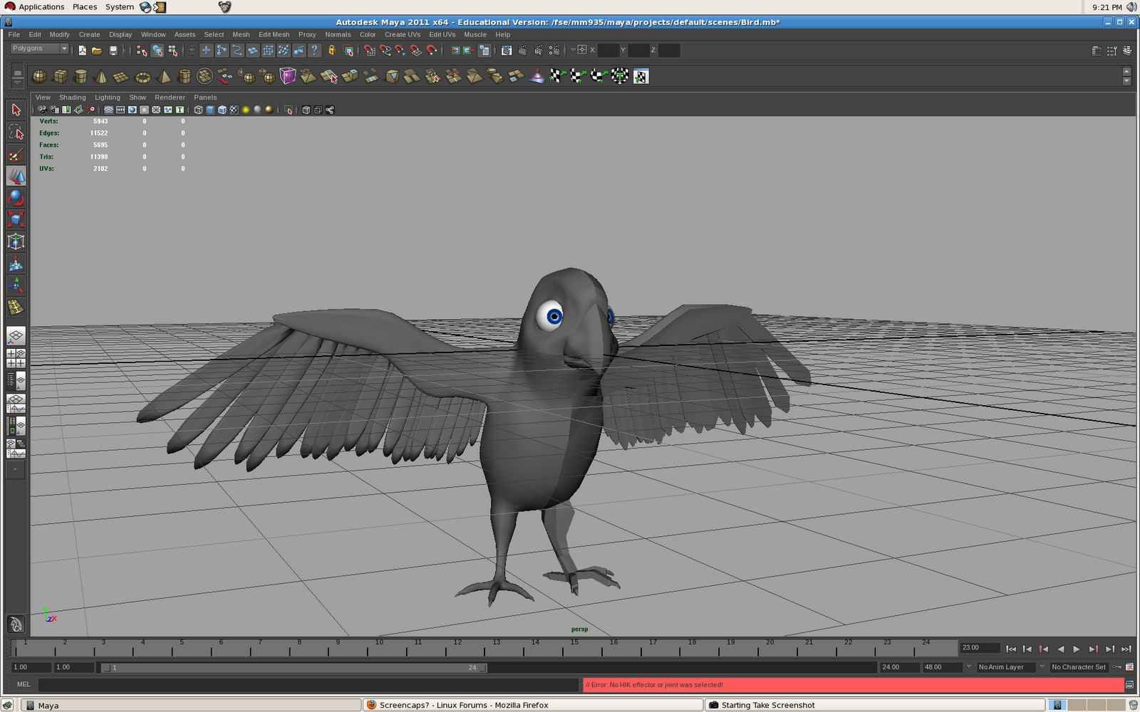 The Art of Meredith Moulton: Modeling a Bird