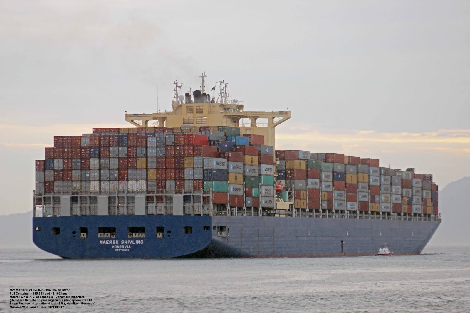 Santos Shiplovers: M/V Maersk Shivling / D5JH8, Sailing Santos ...