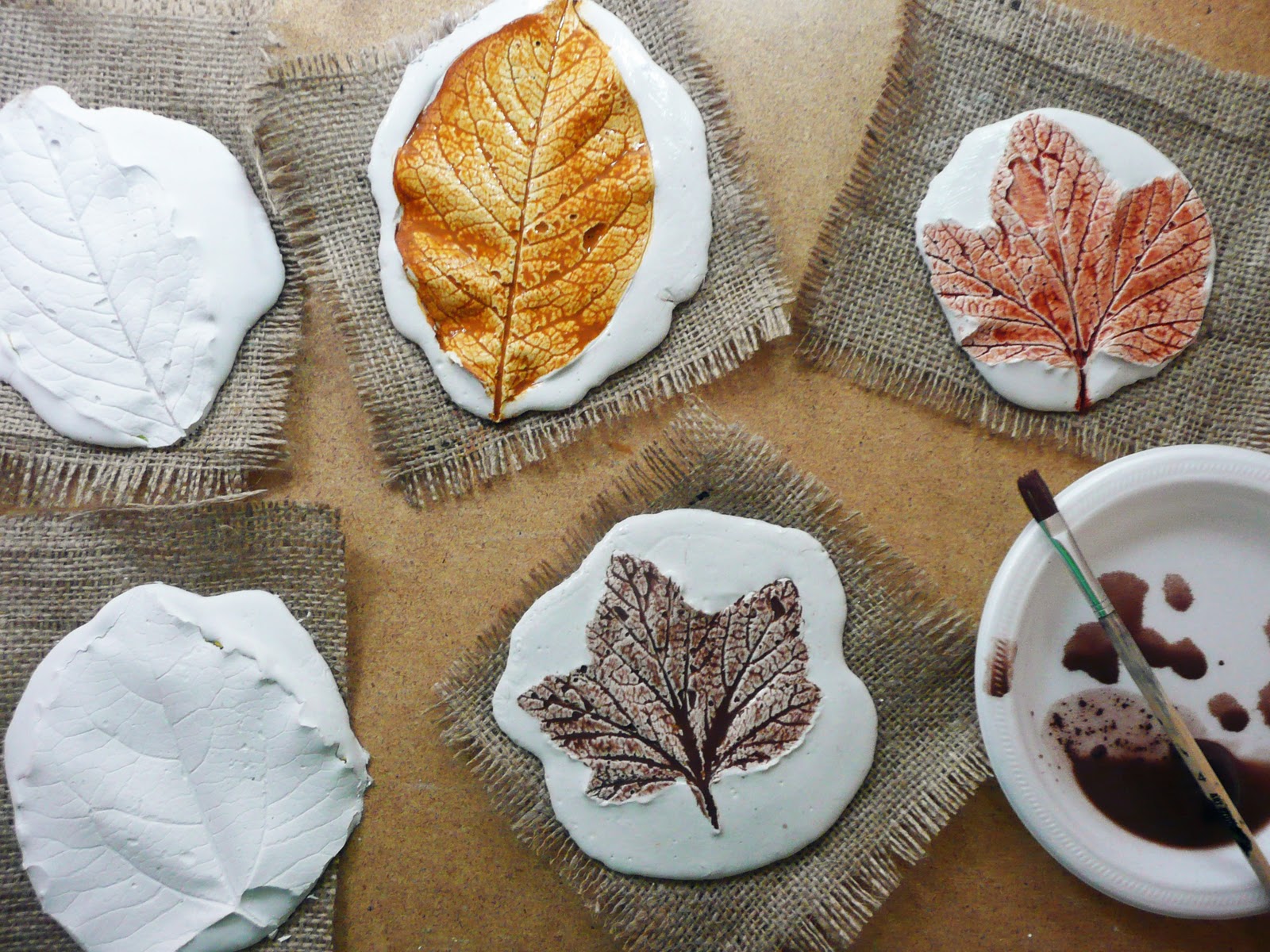 that artist woman: Plaster Leaf Prints
