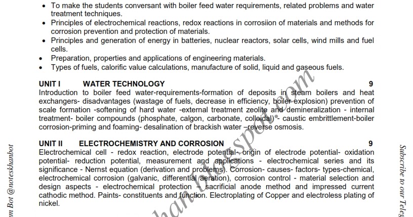 CY6251-Engineering Chemistry II- Syllabus-Semester II-ECE-BE-Anna ...