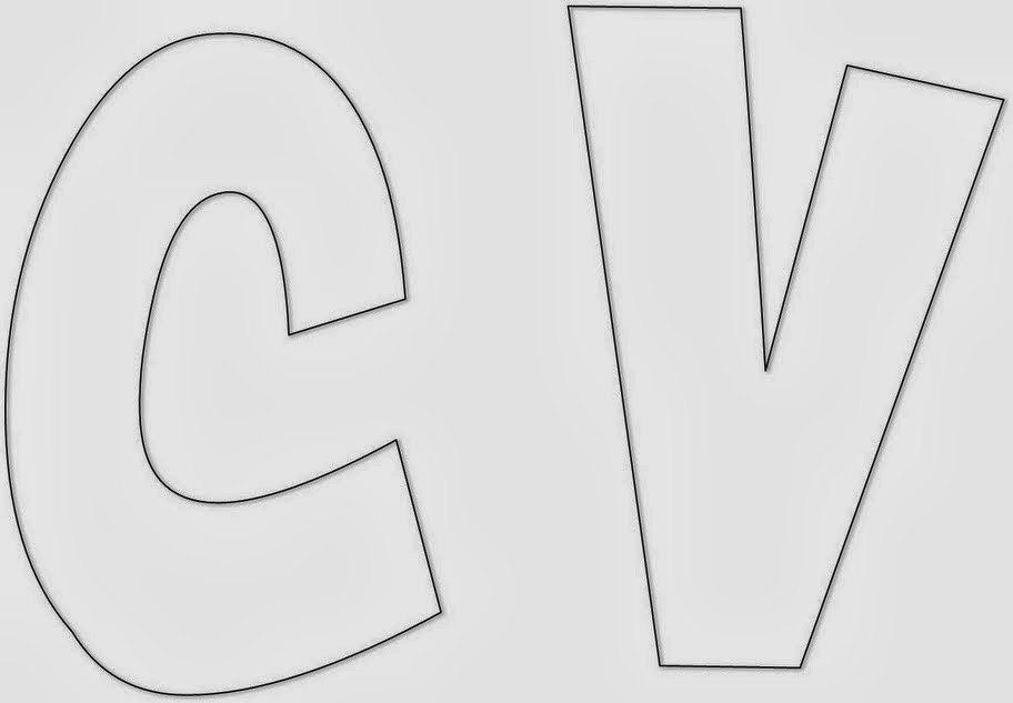 TRABAJITOS DE INICIAL: MOLDES DE LETRAS 2