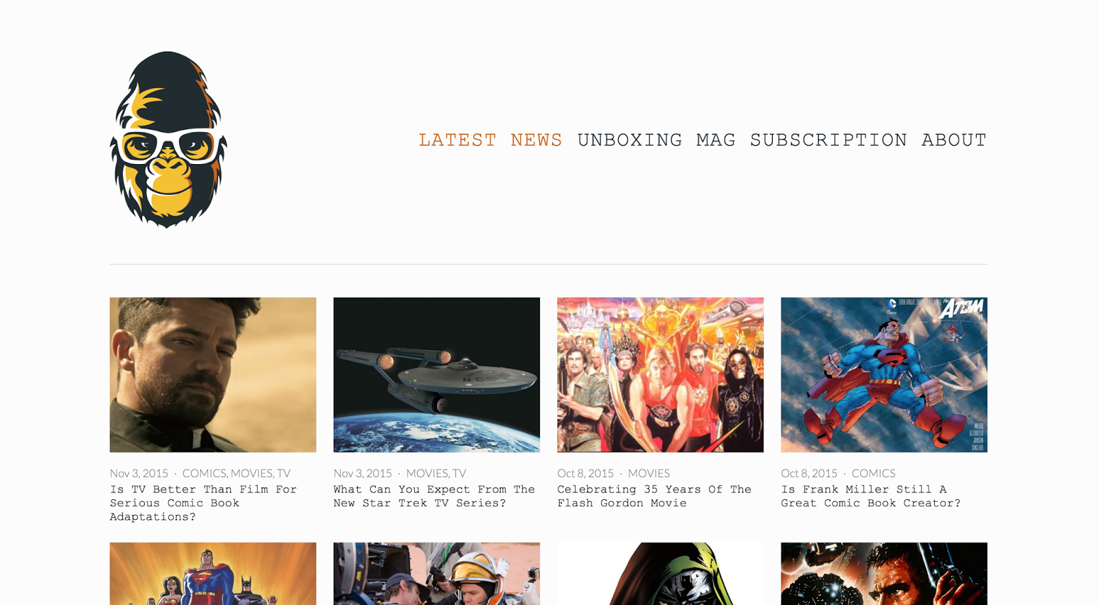 Tara McGeady // Contextual Portfolio: Geeky Monkey Magazine