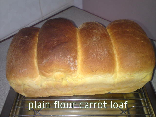 Cooking Pleasure: Plain Flour Carrot Loaf [Straight Dough Method]