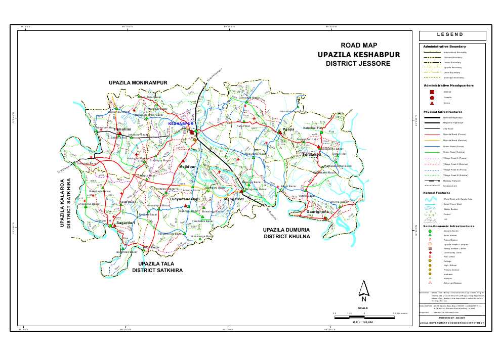 Mouza & Land Use Maps of Keshabpur Upazila, Jessore, Bangladesh ...