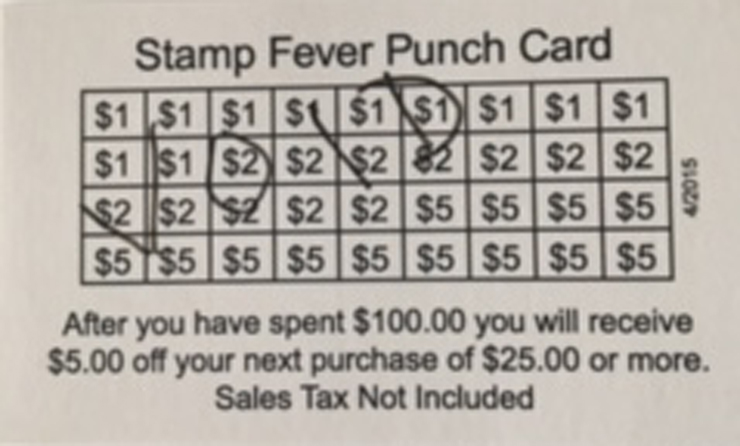 Stamp Fever: REMINDER Double Punch Card Day & Holiday Open House