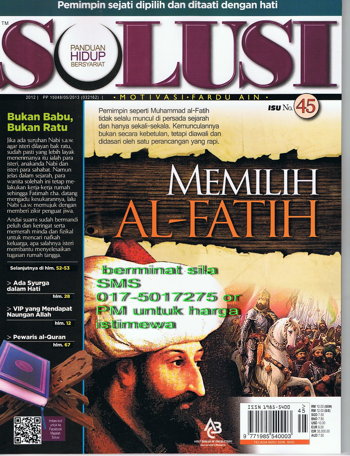 Buku Online: Jual Beli Sewa Wakaf: Majalah Solusi Isu 45 Memilih Al Fatih