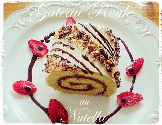 Green Tea - Nutella Roulade (Gâteau roulé au Thé vert & Nutella ...
