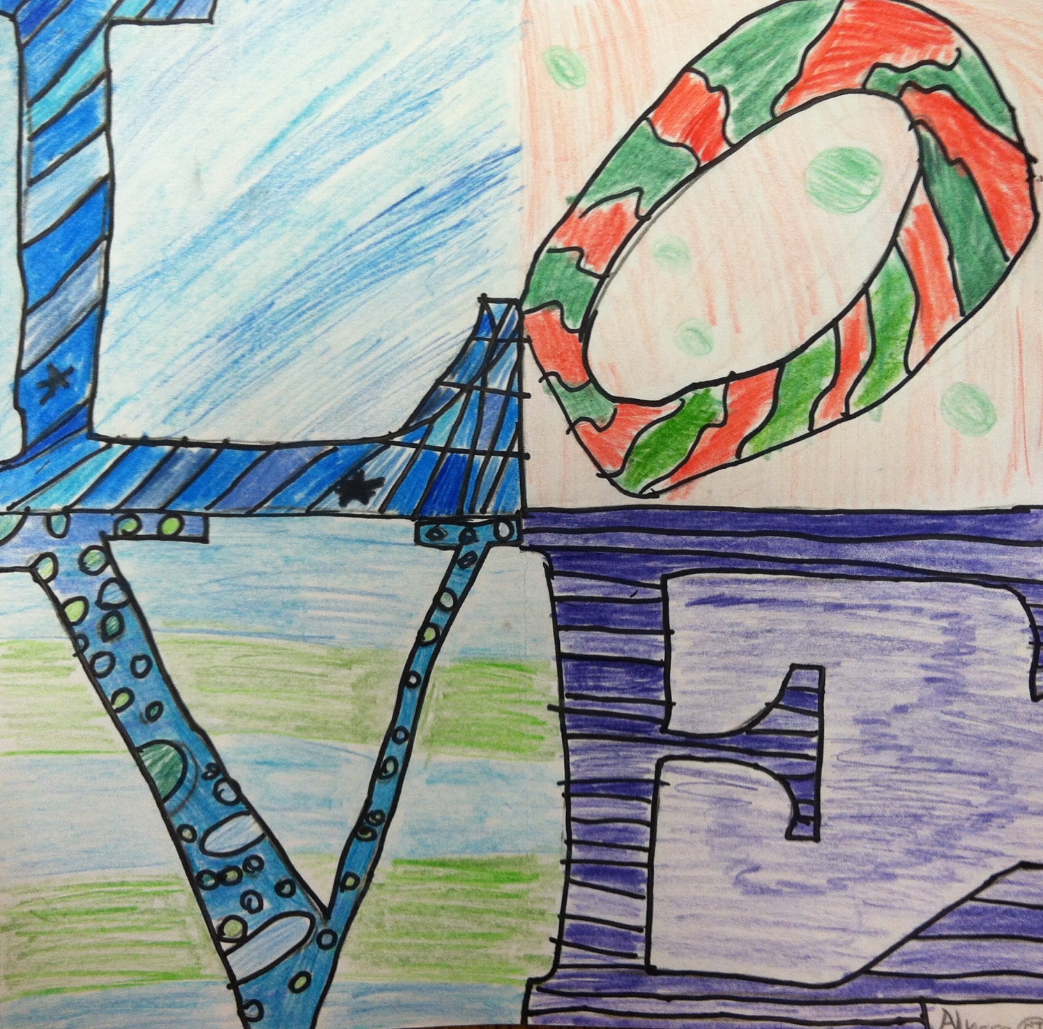 ART with Mrs. A: Third Grade "LOVE" Drawings