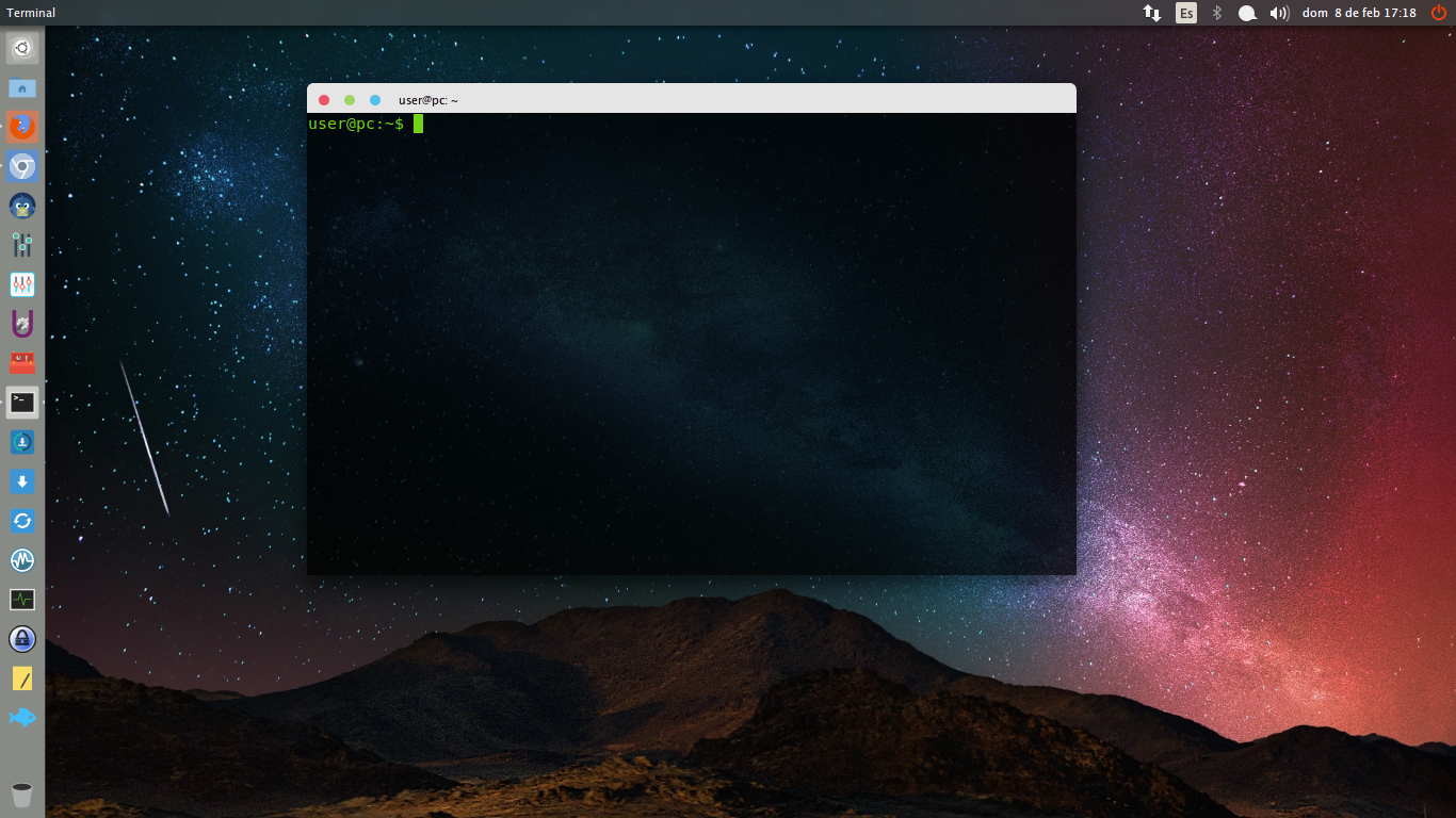 Mi escritorio. Ubuntu 14.04 con Unity
