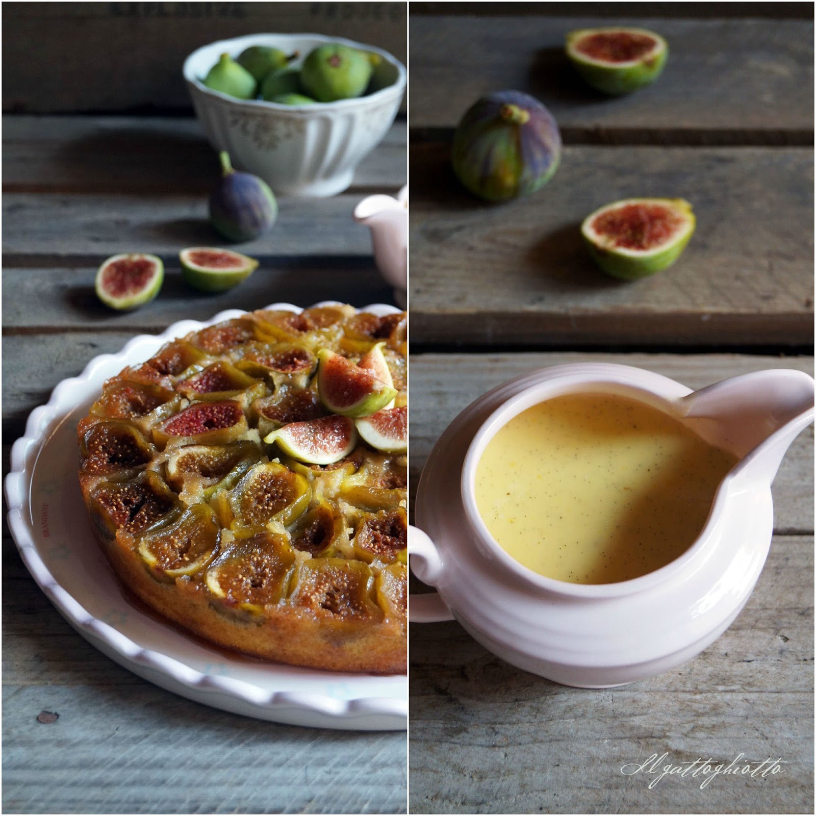 Sweet friday: Torta rovesciata di fichi (con farina di farro) con crema ...