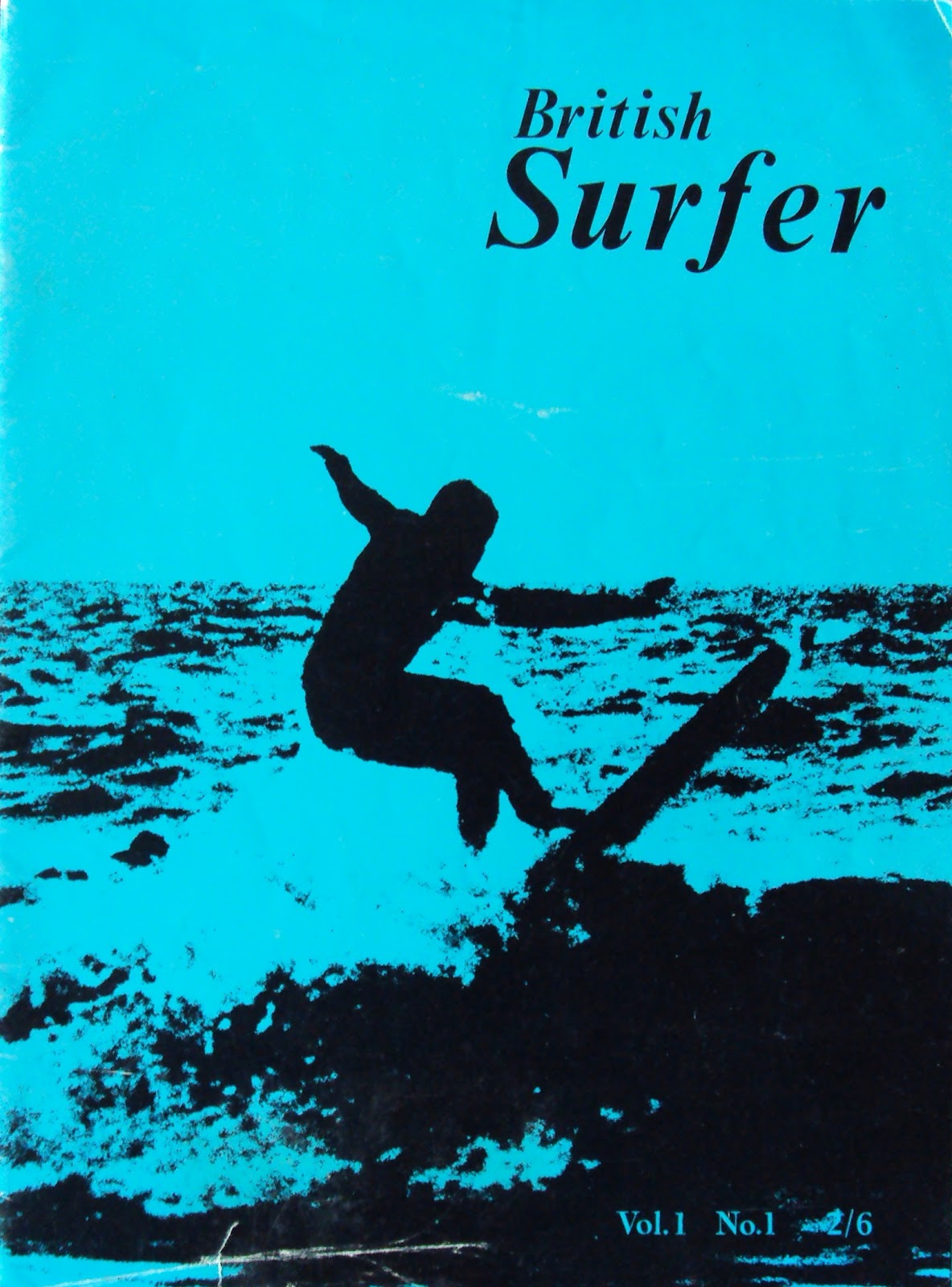 vintage surfboard collector UK: British Surfer mag no. 1