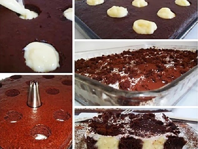 Puding Dolgulu Kek Tarifi ~ Yemek Tarifleri