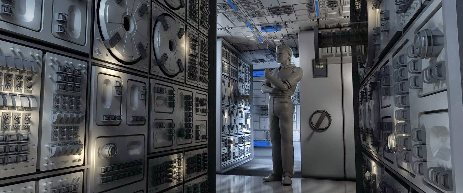 Soaring INTERSTELLAR Spaceship Concept Art by Steve Burg « Film Sketchr