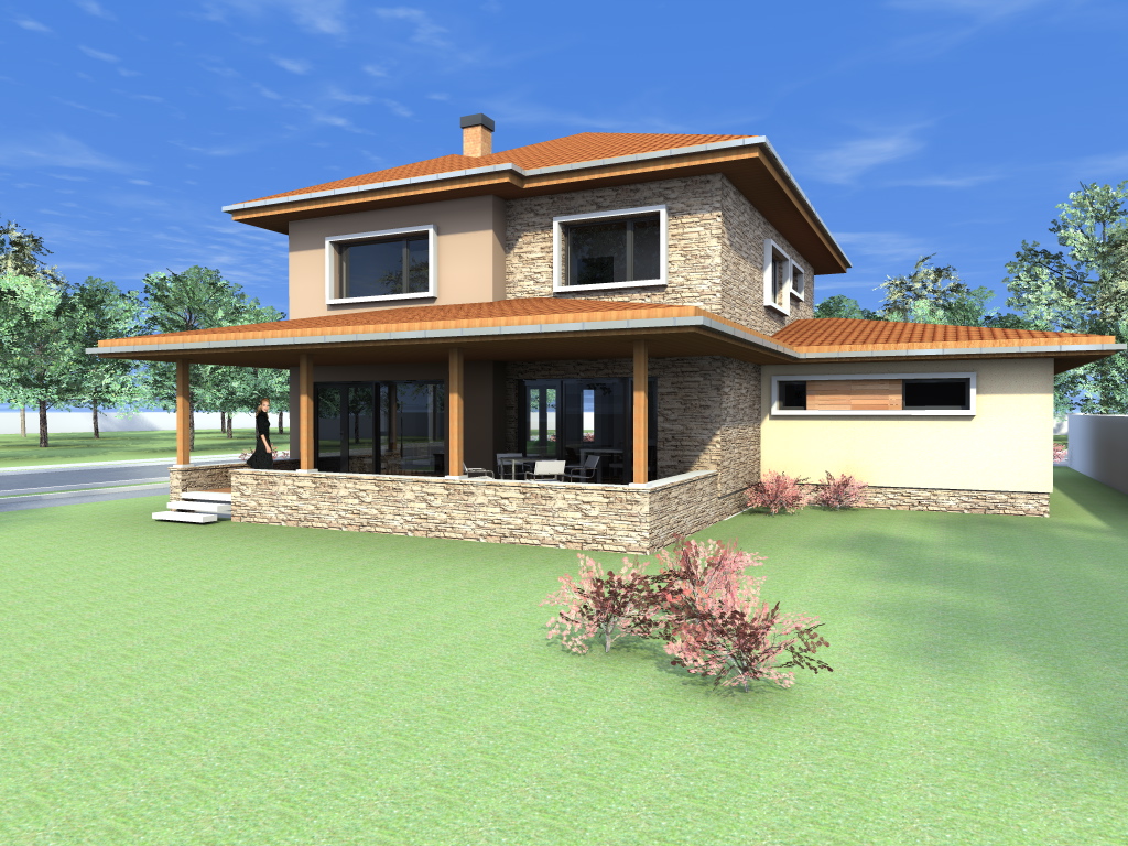 Arhiconstruct: Proiecte case cu garaj si etaj. Casa C26