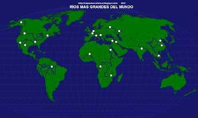 Mapa Rios Mas Importantes Del Mundo