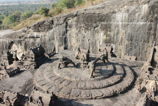 My India Travel: Top View of Kailash Temple, Ellora