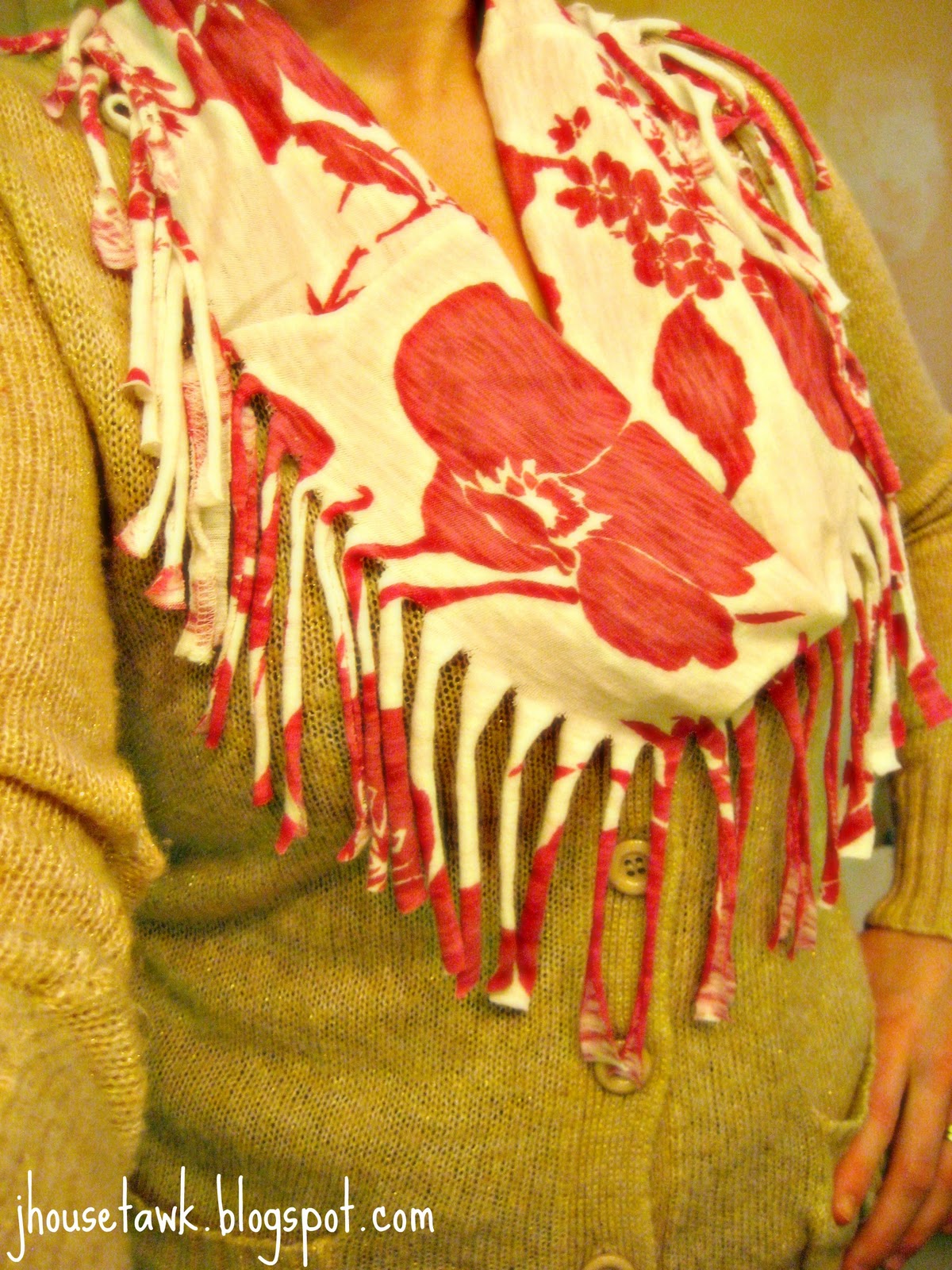 J House Tawk: When life throws you old shirts... make scarves!!