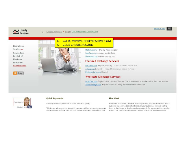 How to Register Liberty Reserve ~ Work Online From Home Easy