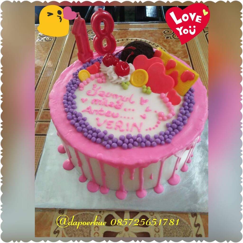KUE ULTAH PINK CANTIK MANIS - Kue Ultah Bu Yus - Yusnita Cake