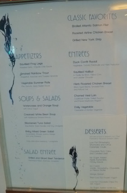 Transatlantic on Solstice from a Celebrity Newcomer: Blu menus