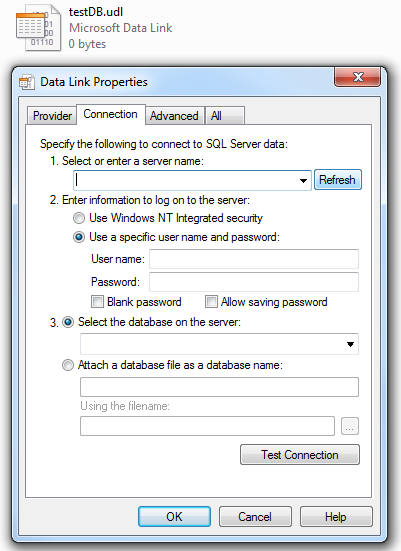 Test connection to remote SQL Server Database from an Application server