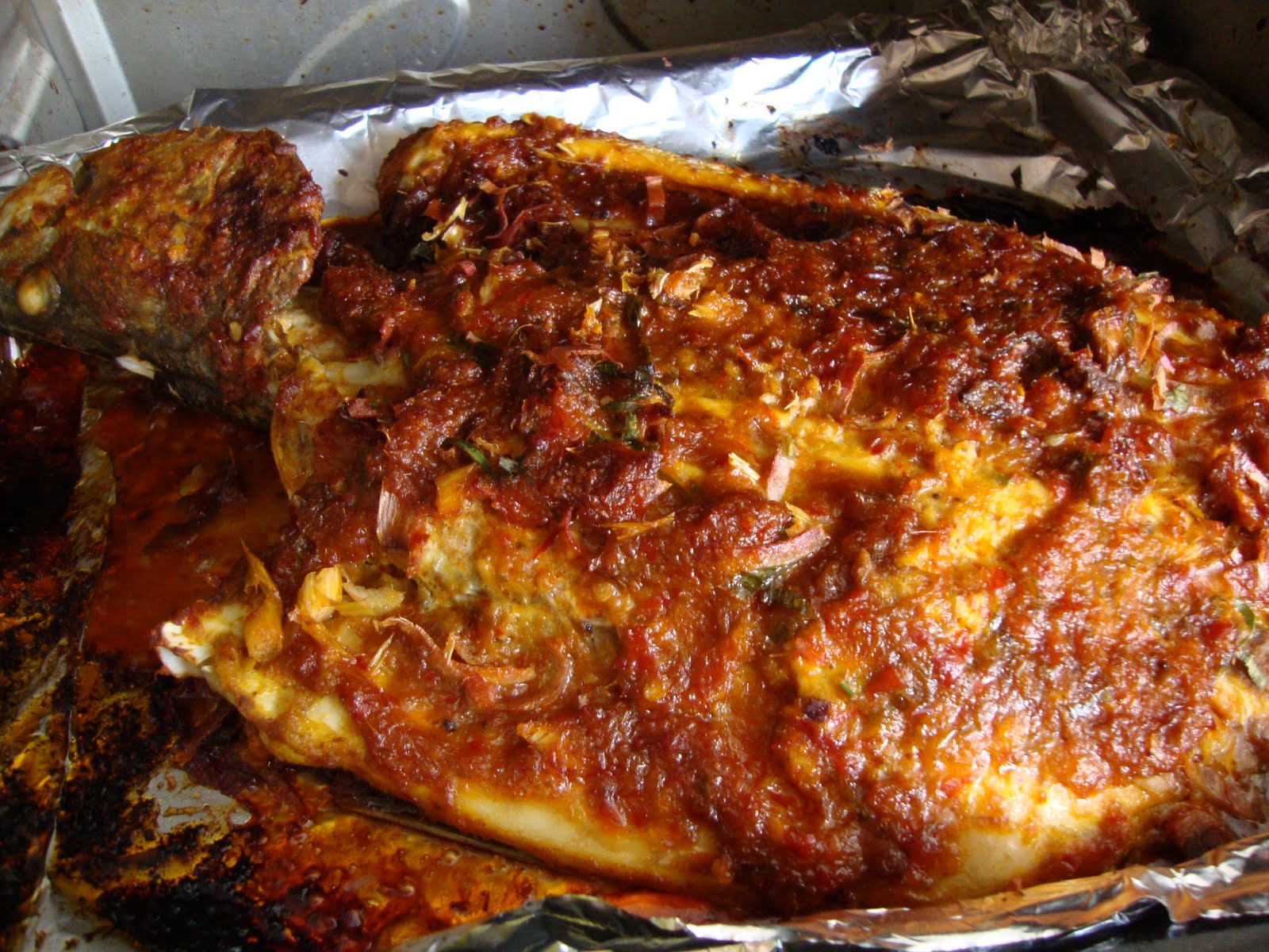 "Salju Putih....": Siakap Bakar Salju Putih