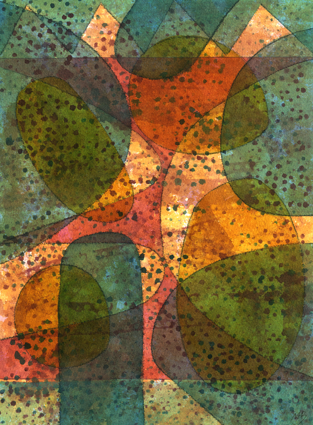 Michèle Brown Artist - The Old Cells Studio: Intersecting shapes ...