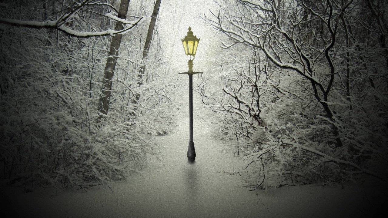 Lamppost in the Woods