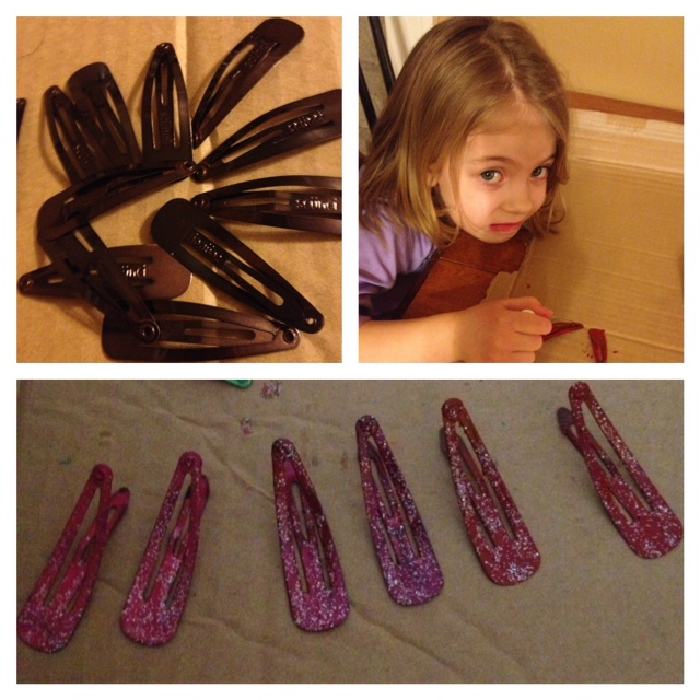 DIY Painted Hair Clips