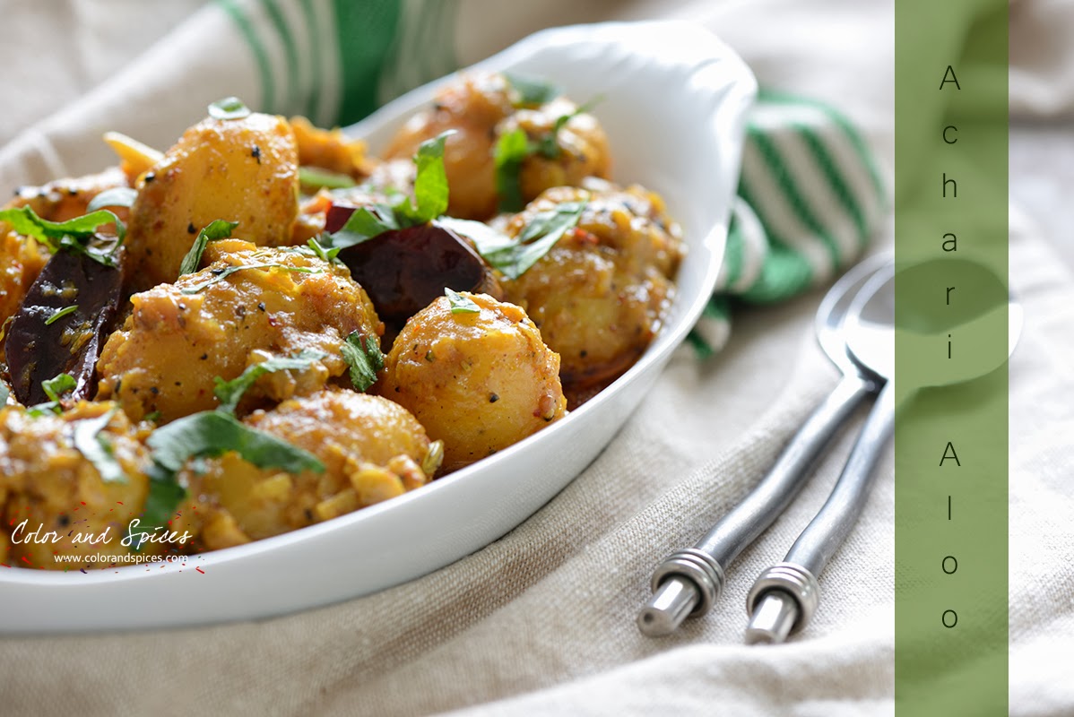 Color and Spices: Achari aloo...