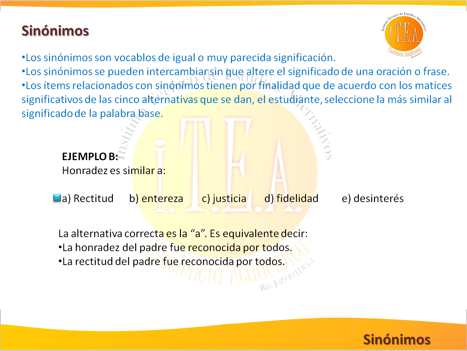 Español es a Verbal