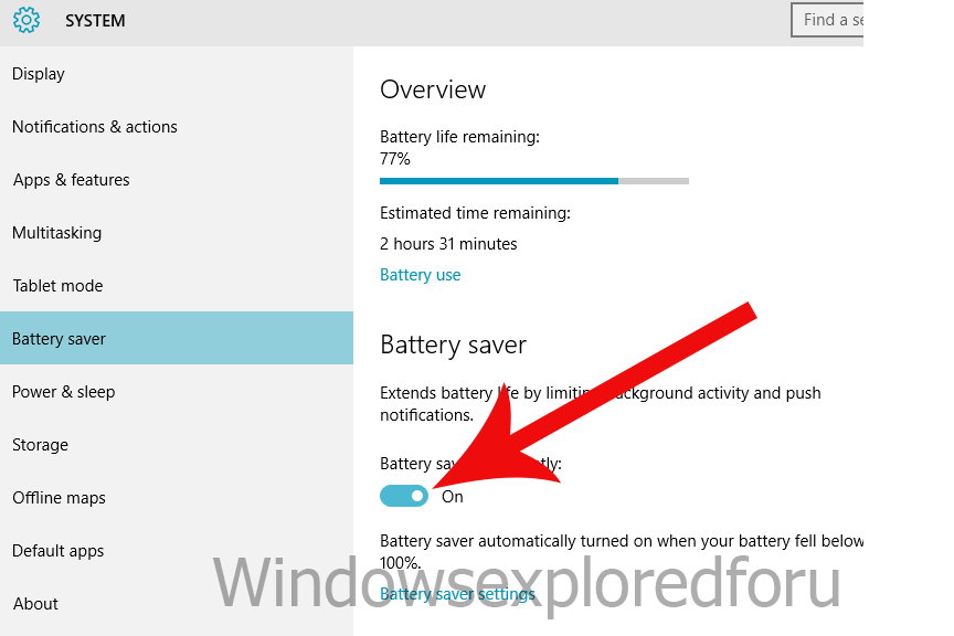 Logeshwaran.org: Turn on or enable battery Saver in Windows 10 - How to ...