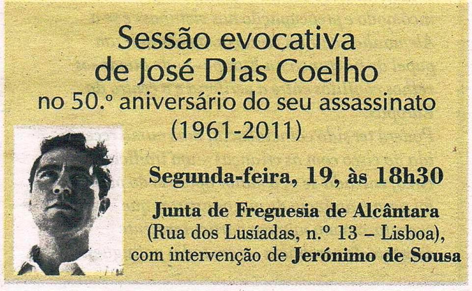 anónimo séc. xxi: José Dias Coelho - nos 50 anos do seu assassinato - 1 anónimo séc. xxi: José Dias Coelho - nos 50 anos do seu assassinato - 1