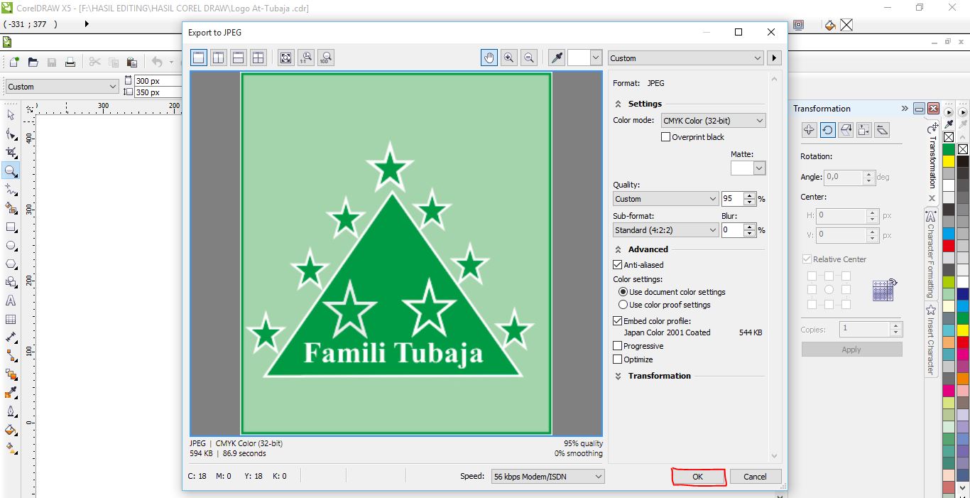 Export foto dengan mudah corel draw proCC - DanySolution