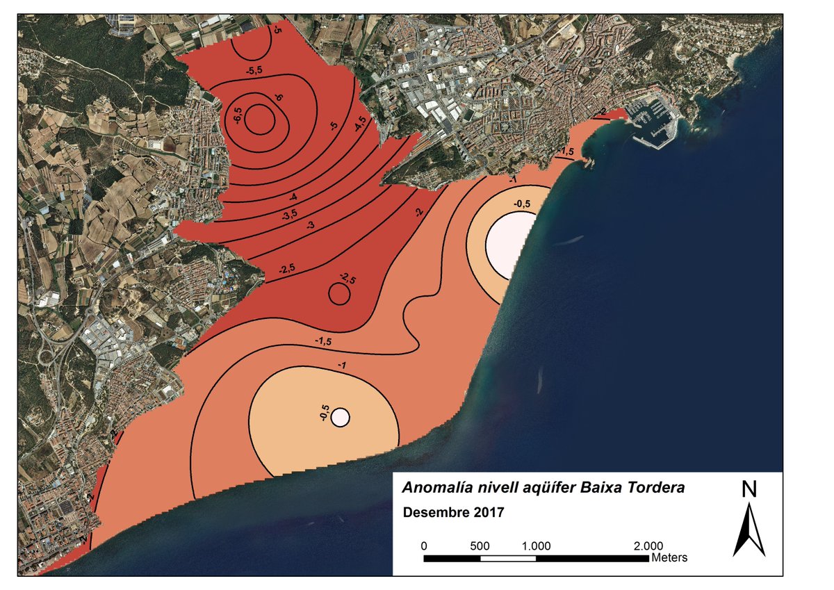 La Natura a la Baixa Tordera: Mapa d'Anomalia (2017-2016) del nivell de ...