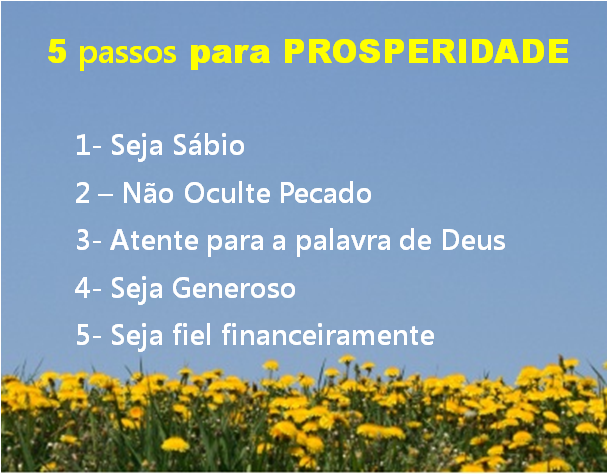 Blog Marcadas para Influenciar: Prosperidade no Senhor