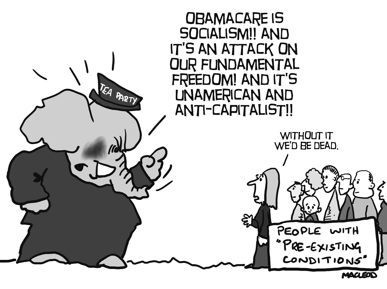 MacLeod Cartoons: Obamacare and Pre-existing Conditions