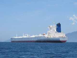 Navios em Santos: TI Oceania: Um dos maiores do mundo esteve no Brasil.