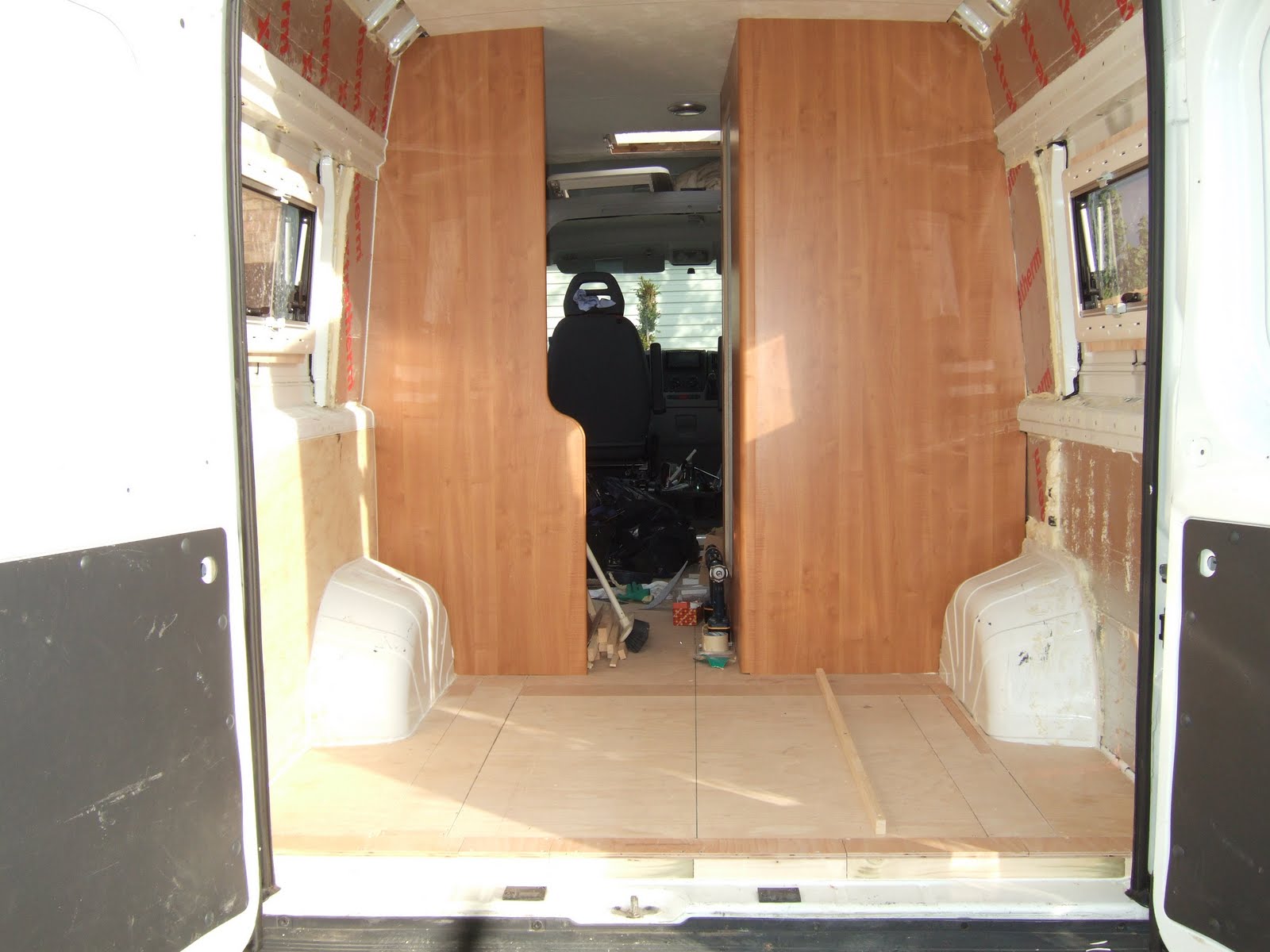 Ducato Van Conversion: Wardrobe & Fridge