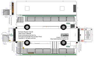 SP. Papel Modelismo: PaperBus 1992 Orion V - Durham Region Transit