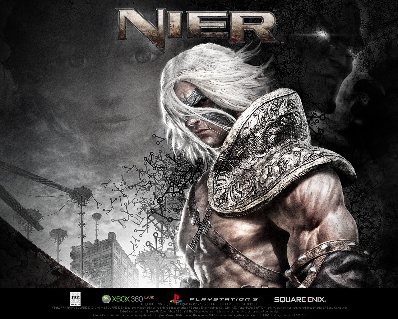 Rendered Beauty: Nier Game Character Wallpaper