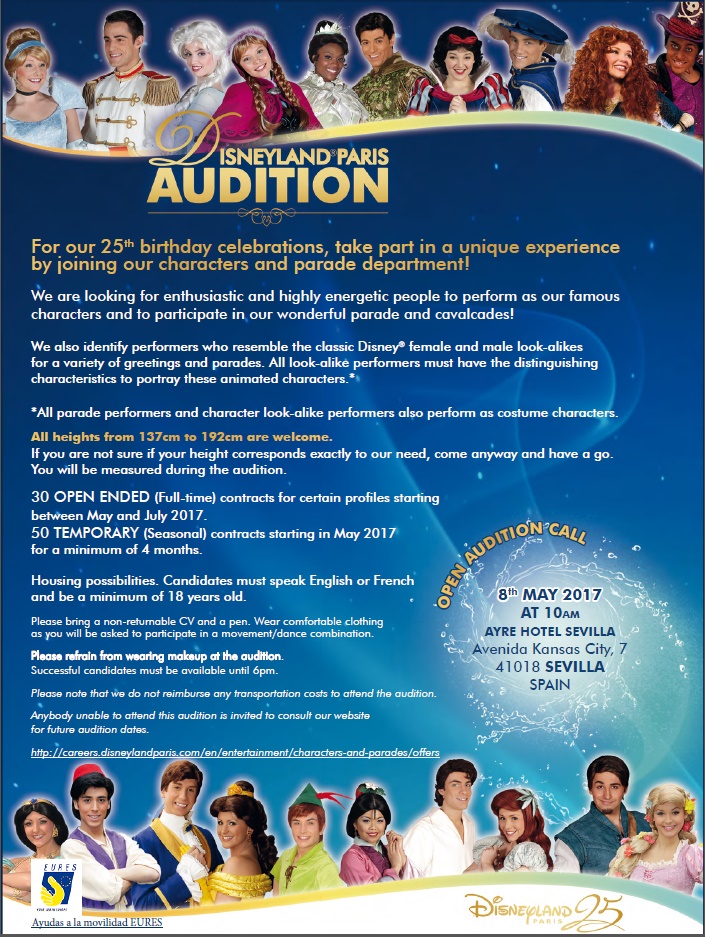EN MI BÚSQUEDA DE EMPLEO: SELECCIÓN EN SEVILLA PARA DISNEYLAND PARIS
