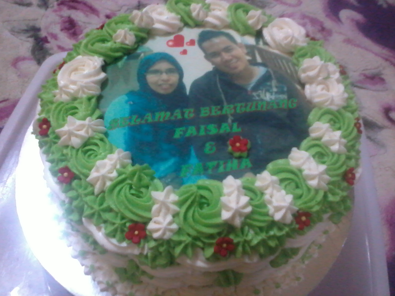 SWEET CUPCAKE SHIRA: kek tunang rainbow kek