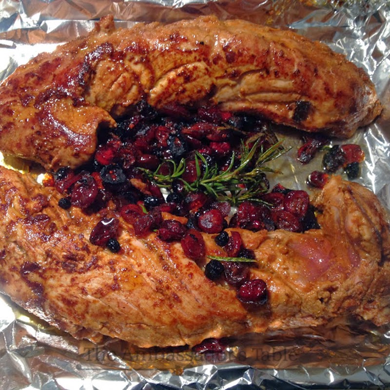 Lean and tender: Roasted Pork Fillet With Cranberries - The Ambassador ...