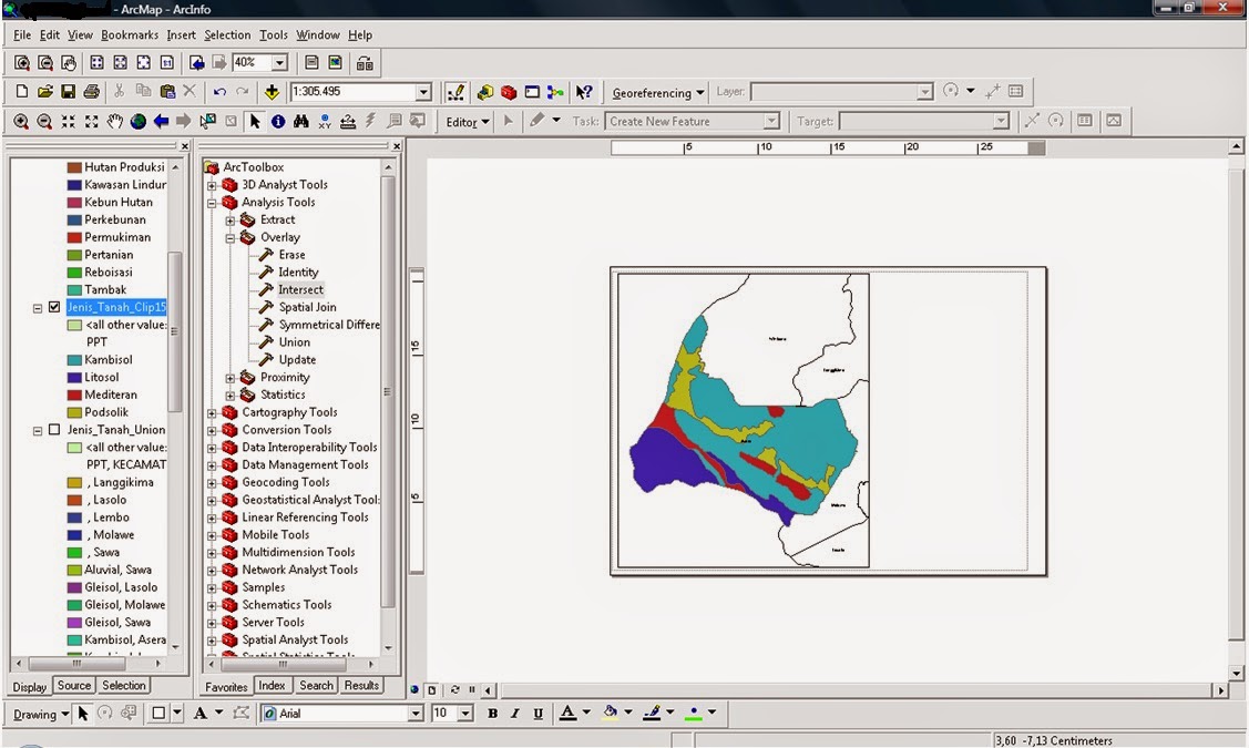 Membuat Frame Layout Peta di ArcGIS ~ Air Itu Mengalir